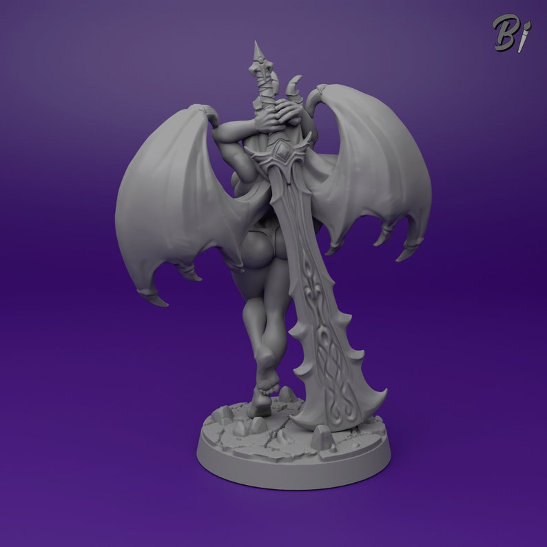 Akisha Cute Succubus Pinup Fantasy 32mm Scale Resin - Etsy