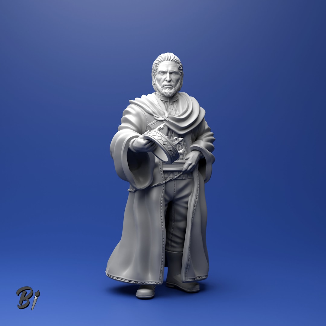 King Rollo Pendurio Fantasy 32mm Unpainted Miniature Figure Dungeons ...
