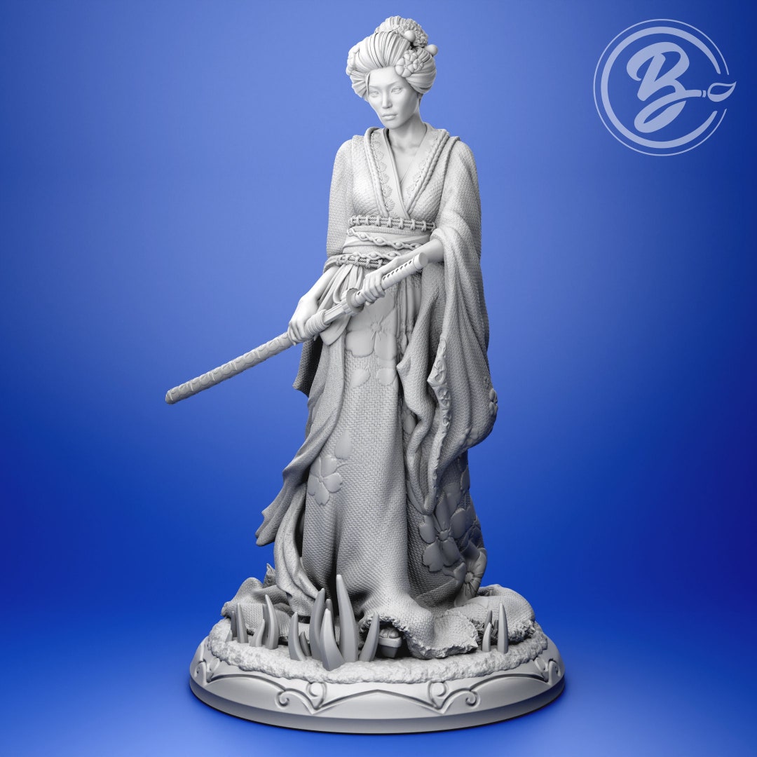 Yuki Onna Martial Arts Woman Fantasy Pinup Girl Pin up Art 75mm Scale ...