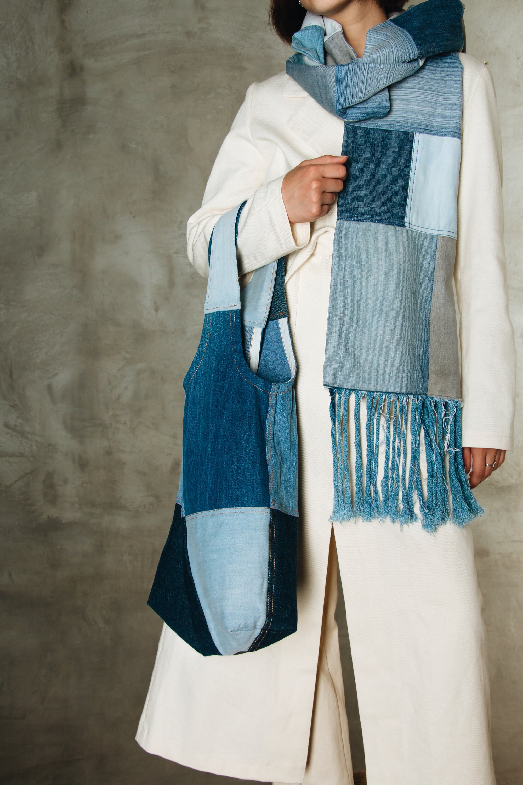 Upcycle Denim Scarf - Etsy