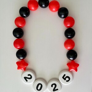 Jumbo Graduation Bead Lei: Custom School Colors, Class of 2026 Now ...