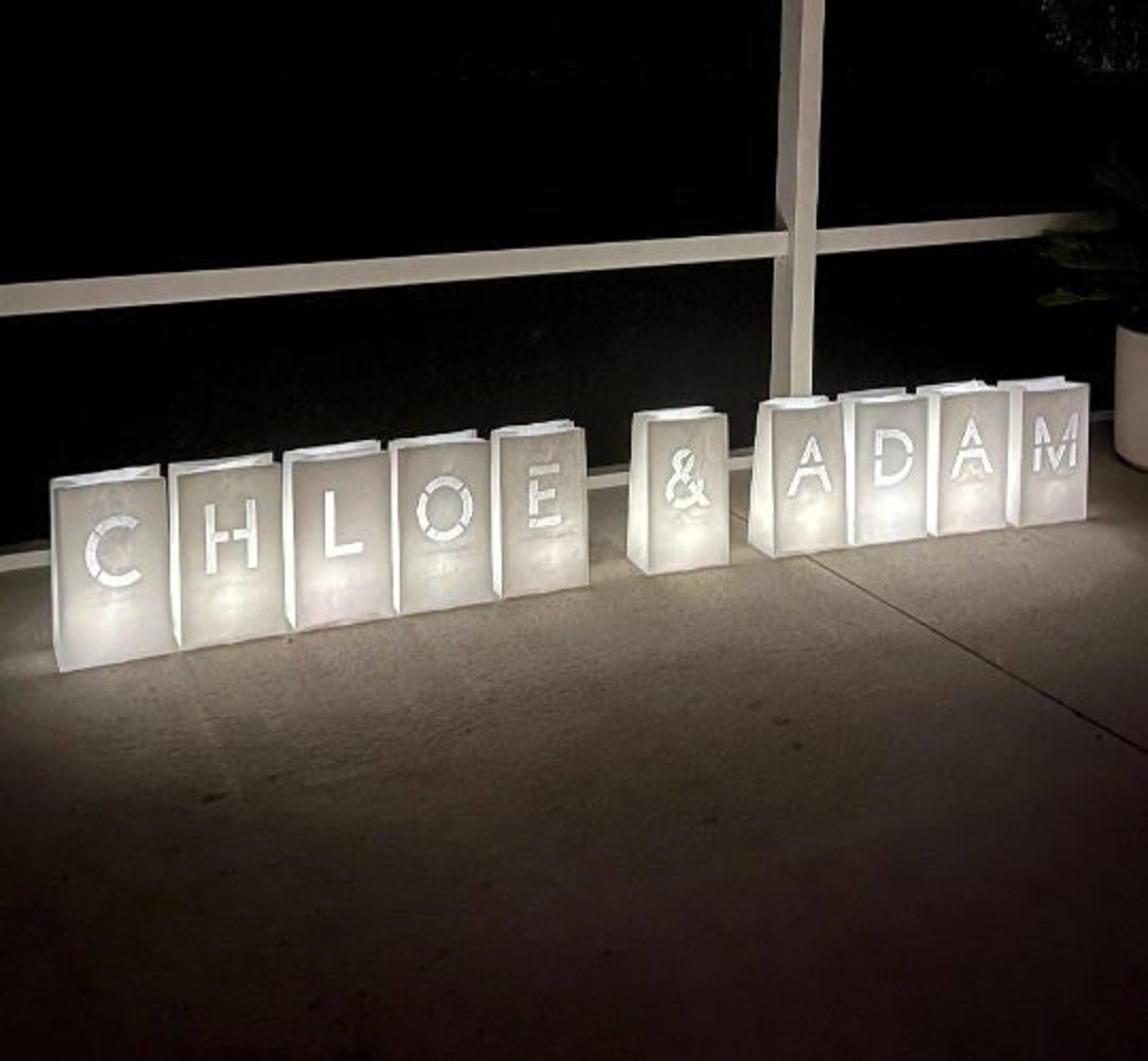 Custom Wedding Luminaries - Etsy