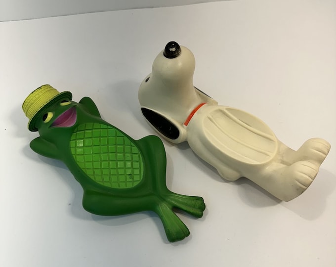 Vintage Avon Snoopy & Frog Soap Dish Lot of 2 Peanuts Lover - Etsy