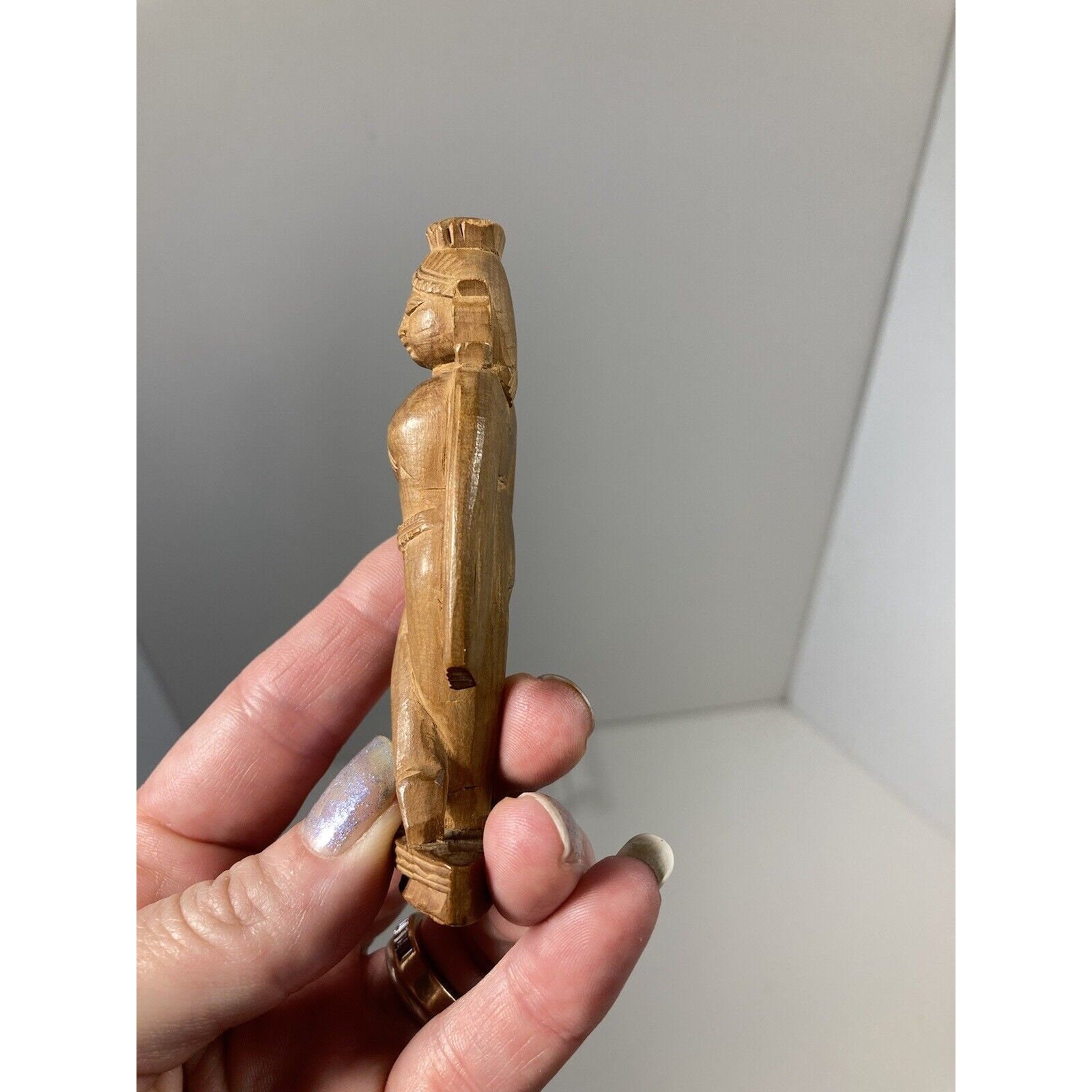 Vintage Hand Carved Goddess Miniature 3 Inch Statue - Etsy