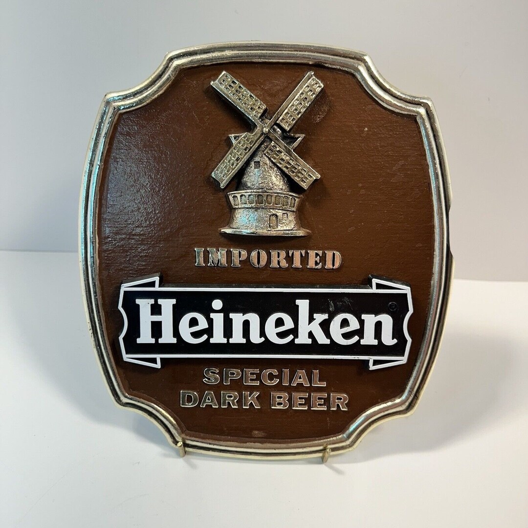 Vintage VAN MUNCHING Imported Heineken Beer Plastic Wall Plaque Sign ...