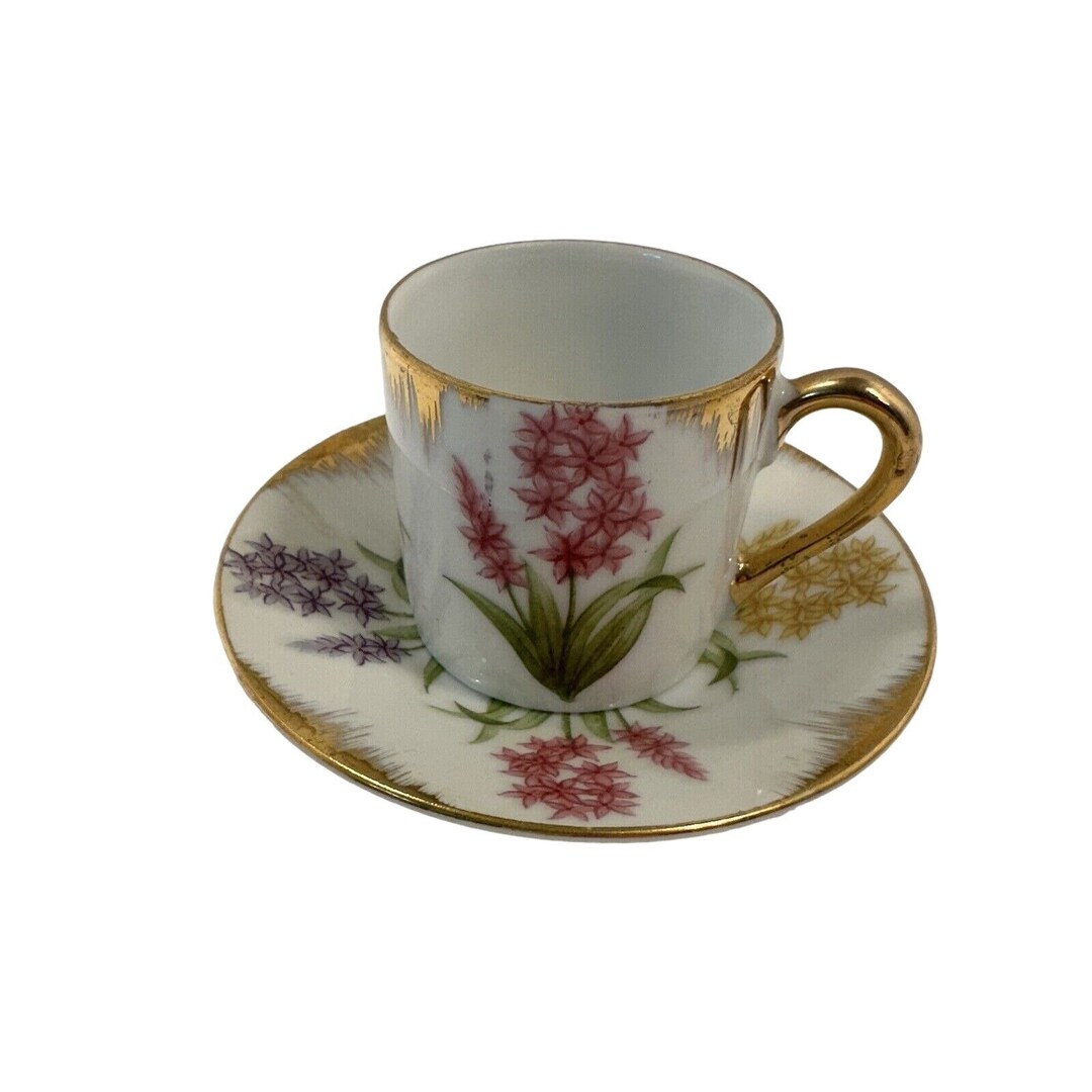 Vintage Inarco Fine Bone China Teacup and Saucer Set Demi Size ...