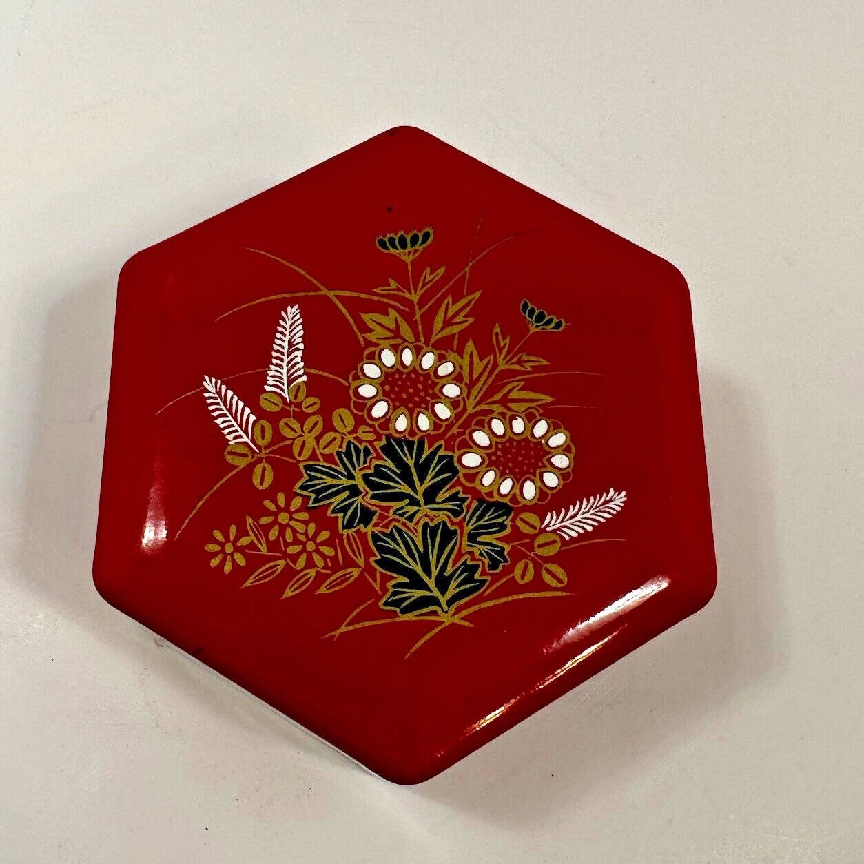 Vintage Asian Red Enamel Wood Box Made in Japan MCM - Etsy