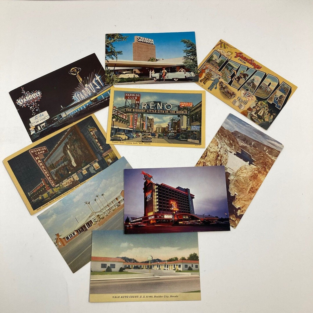 Lot of 9 Nevada Regional Vintage Postcards MCM - Etsy