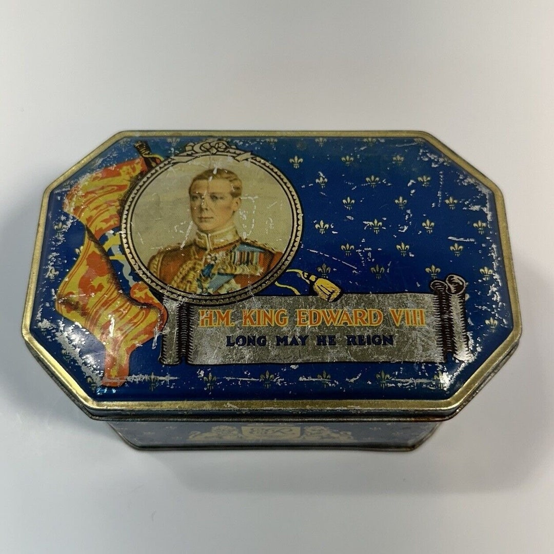 Vintage British King Edward VIII Tin Box Rileys Toffee Vintage ...