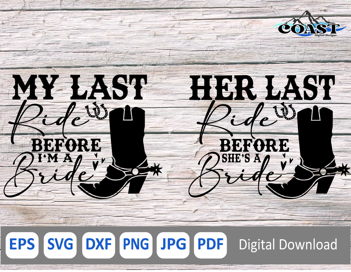 Her Last Ride Before She's a Bride SVG PNG PDF Wedding - Etsy Canada
