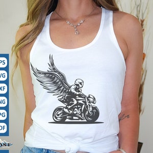 Motorbike Motorcycle Angel Wings SVG PNG PDF, Bikers, Sports ...