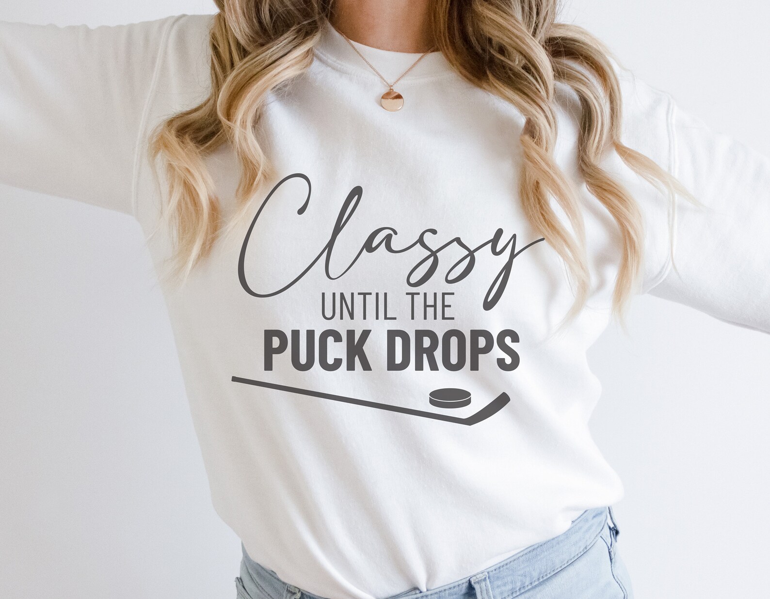 Classy Until the Puck Drops SVG PNG PDF, Hockey Svg, Hockey Mom Svg ...