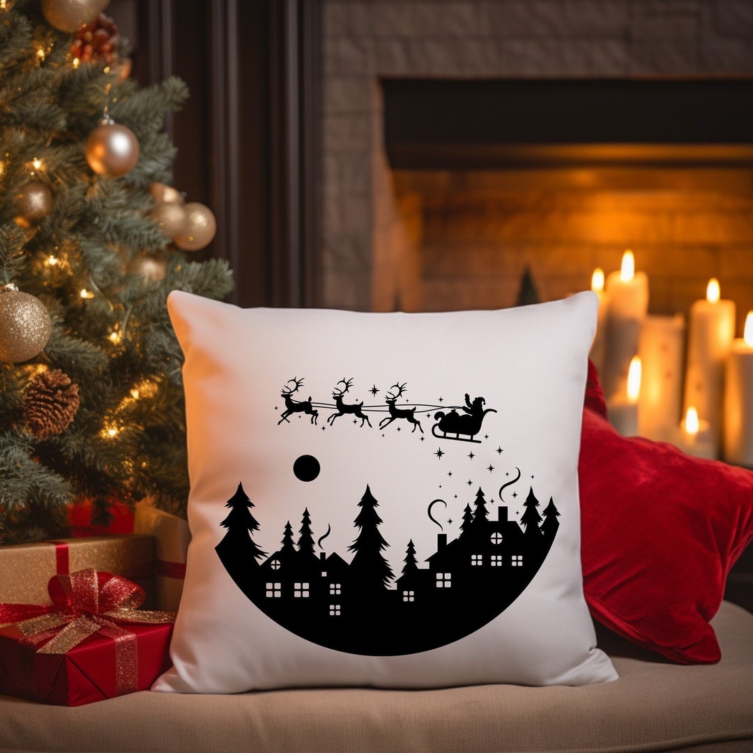 Santa PNG Clipart Sublimation, Santa at Night, Flying Santa, Believe ...