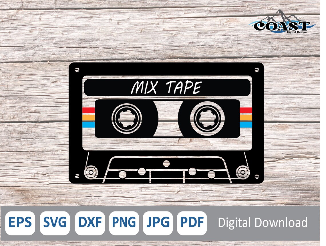 Mix Tape SVG Cassette SVG Retro SVG Cassette Tape Svg 80s - Etsy