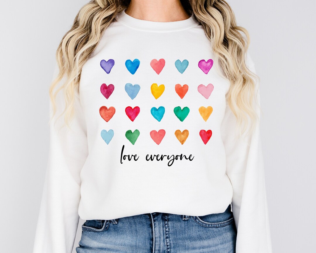 Love Everyone PNG, Valentines Sublimation, Love the Rainbow, You Matter ...