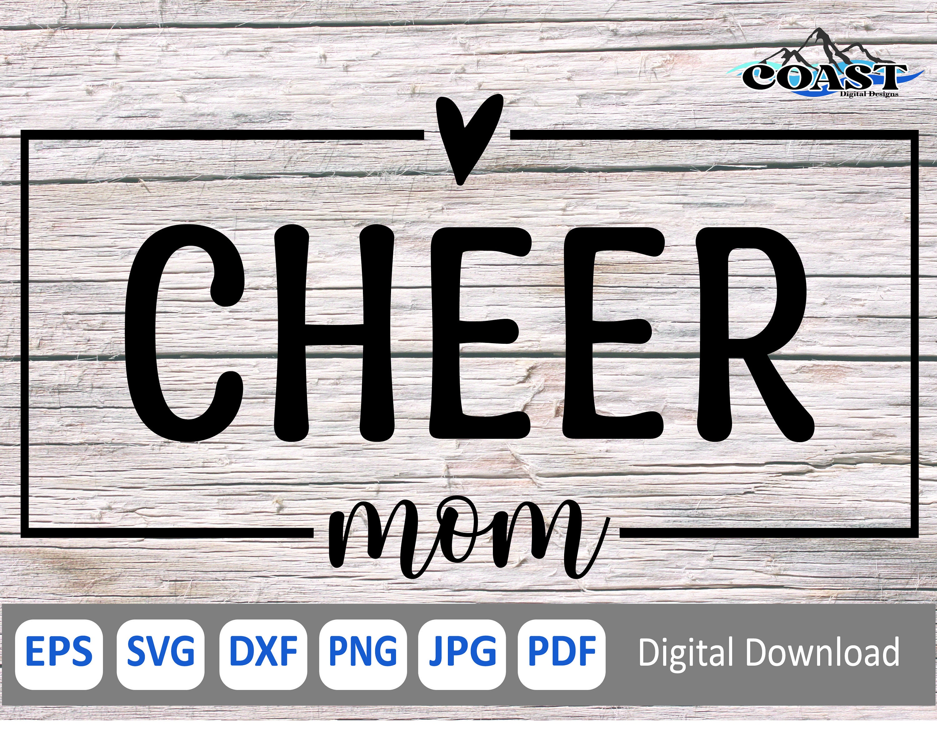 Cheer Mom SVG PDF PNG, Cheer Mama Svg, Cheer Shirt, Cheer Love Svg ...