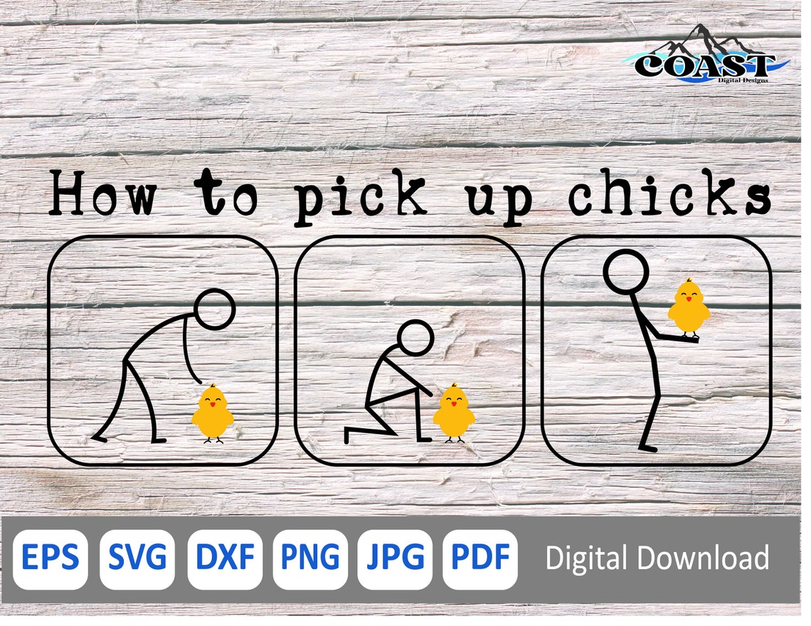 How to Pick up Chicks SVG PNG PDF, Funny Easter Shirt, Funny Easter Svg ...