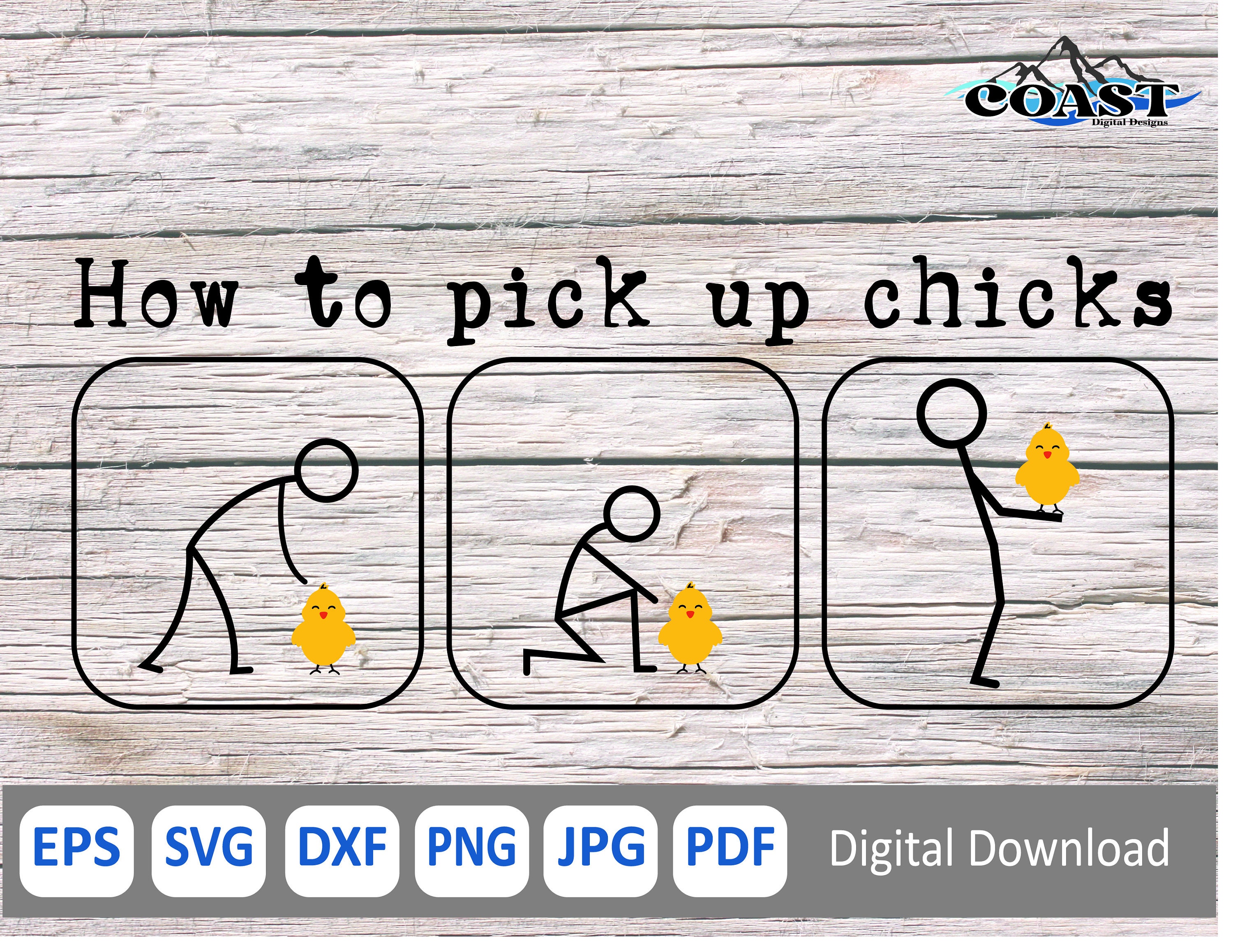How to Pick up Chicks SVG PNG PDF, Funny Easter Shirt, Funny Easter Svg ...