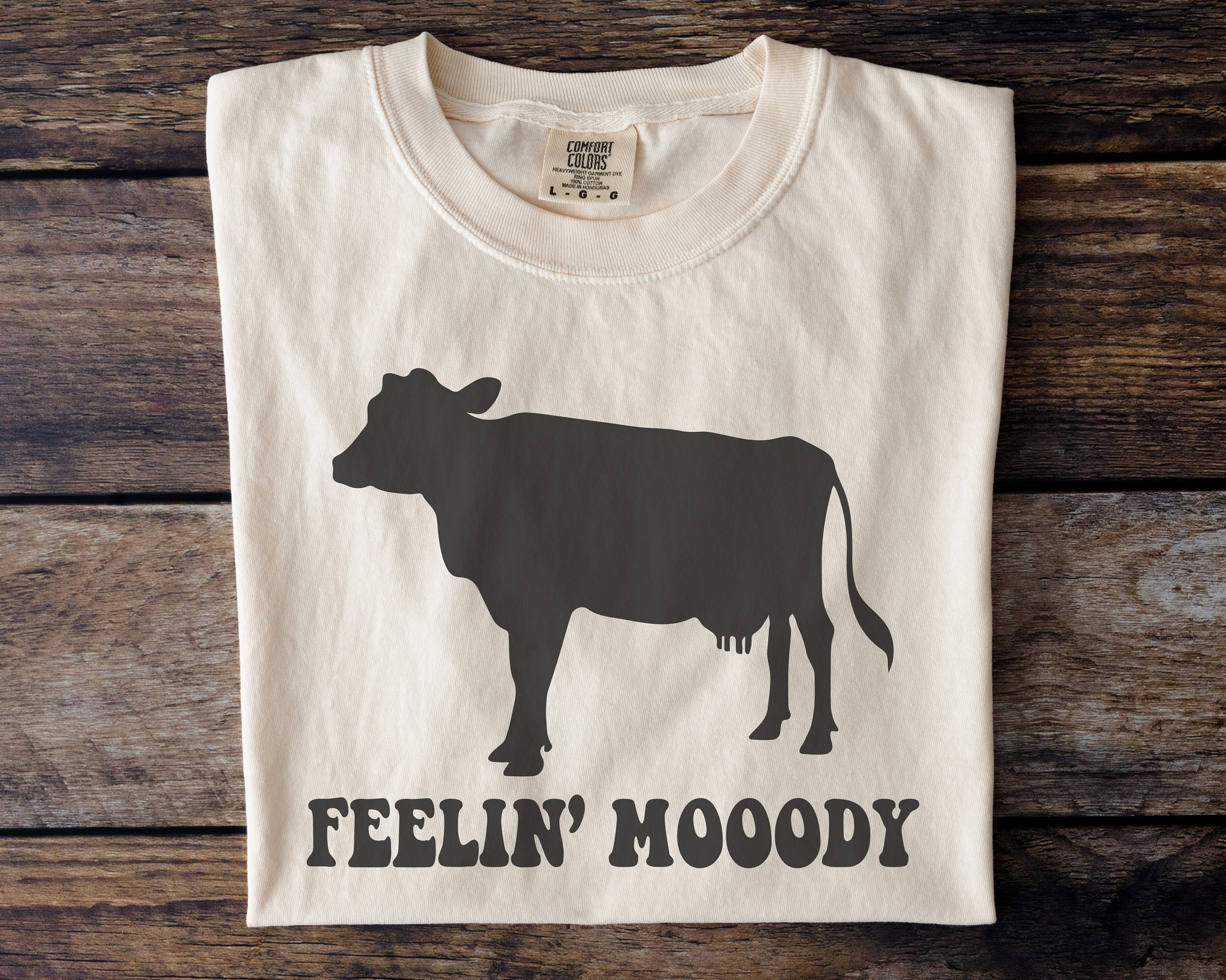 Feelin' Moody SVG PNG PDF Cow Svg Tired Svg Unhappy - Etsy