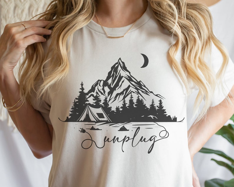 Unplug Camping SVG PNG PDF Clipart Sublimation, Cabin, Holiday, Camping ...