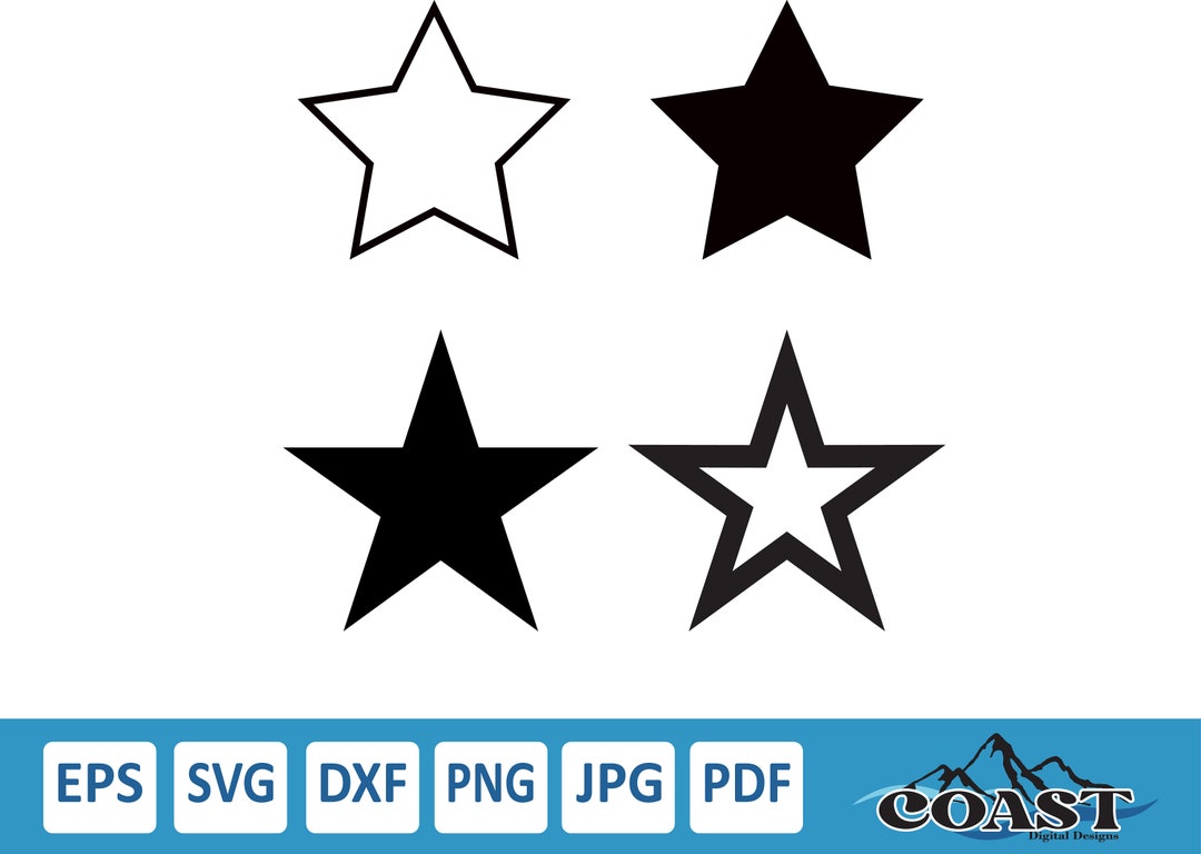 Star SVG PNG PDF Cut File, Star Bundle, Stars, Cricut Stars, Clipart ...
