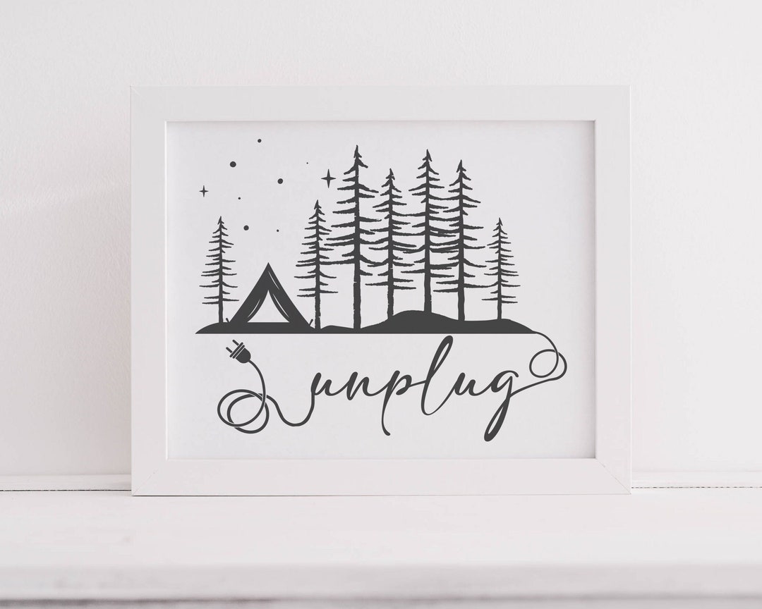 Unplug Camping SVG PNG PDF Clipart Sublimation, Cabin, Holiday, Camping ...