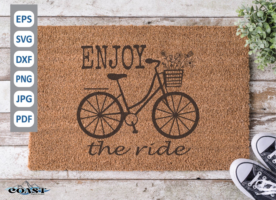 Enjoy the Ride SVG PNG PDF, Bike With Flowers Svg, Cricut Bike Design ...