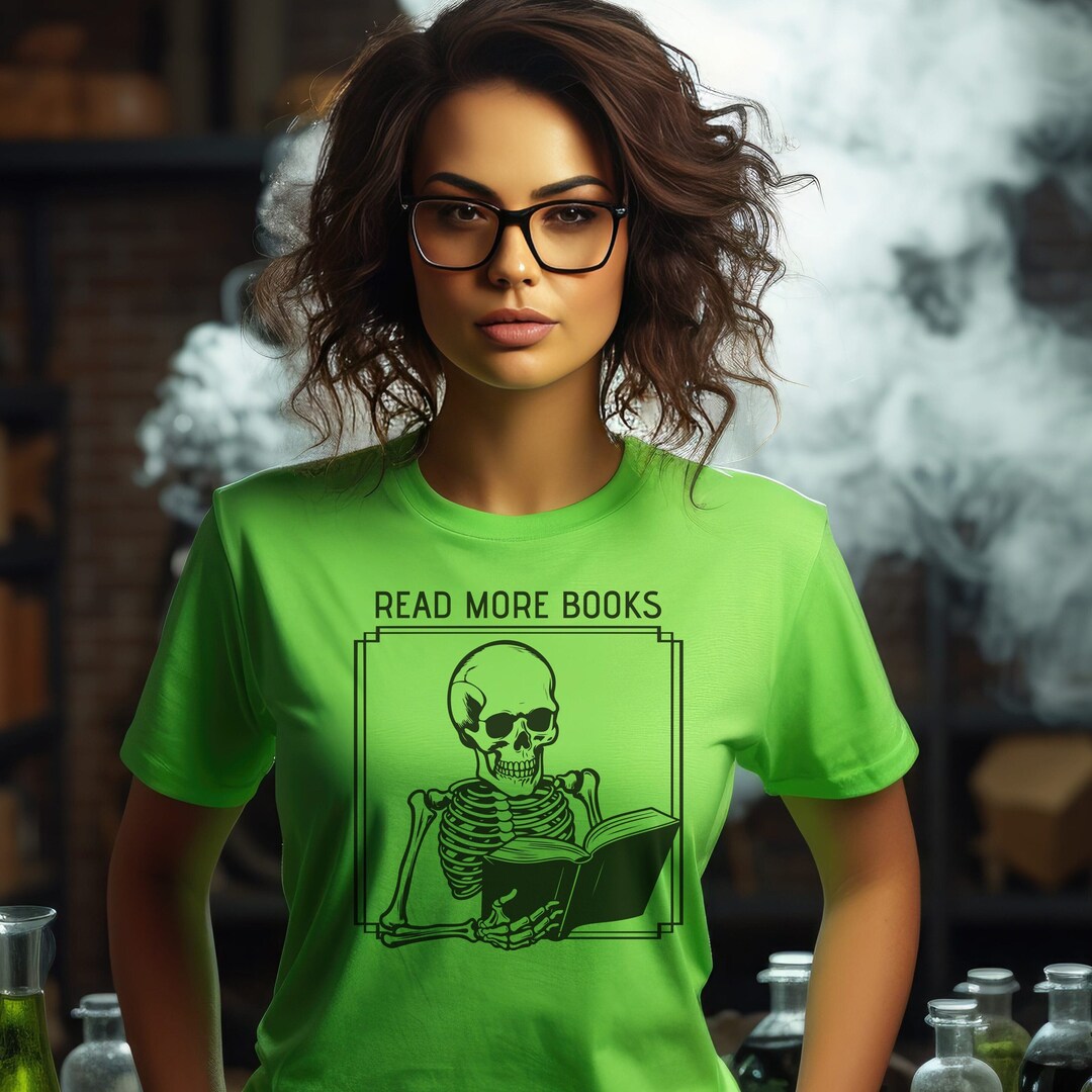 Read More Books SVG PNG PDF, Skeleton Reading, Librarian Halloween Svg ...