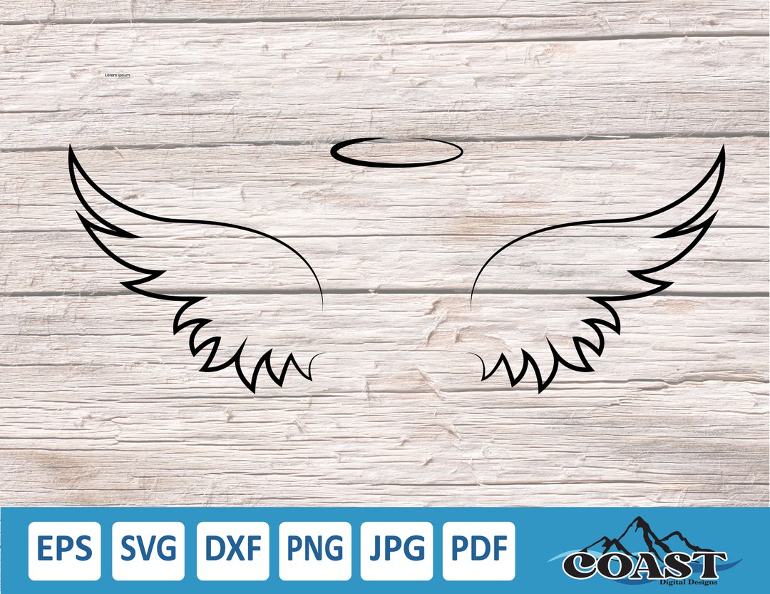 Angel Wings SVG PNG PDF, Angel Wings Shirt, Angel Wings Silhouette ...