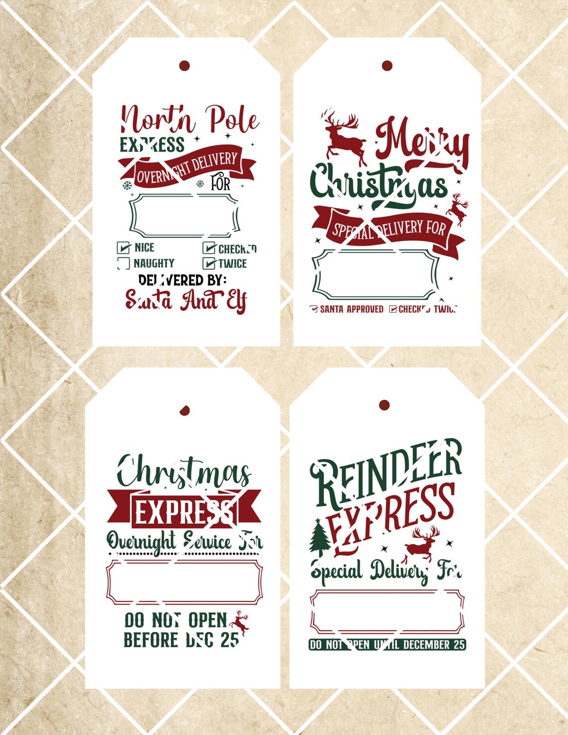 Christmas Tag Designs in PNG Digital Design Digital Designs Clip Art ...