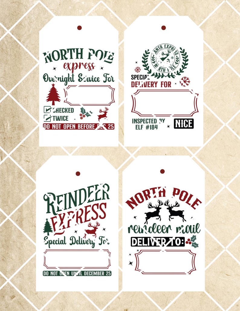 Christmas Tag Designs in PNG Digital Design Digital Designs Clip Art ...
