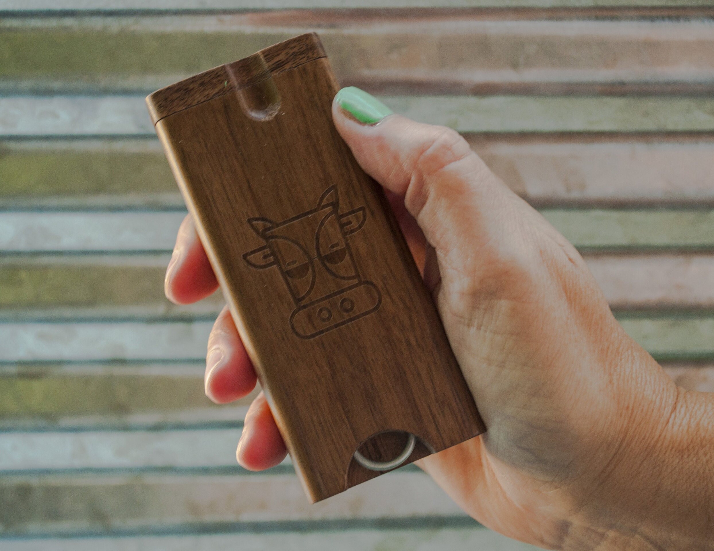 2nd Edition Wood Dugout Stash Box Set With Brass One Hitter Pipe ...