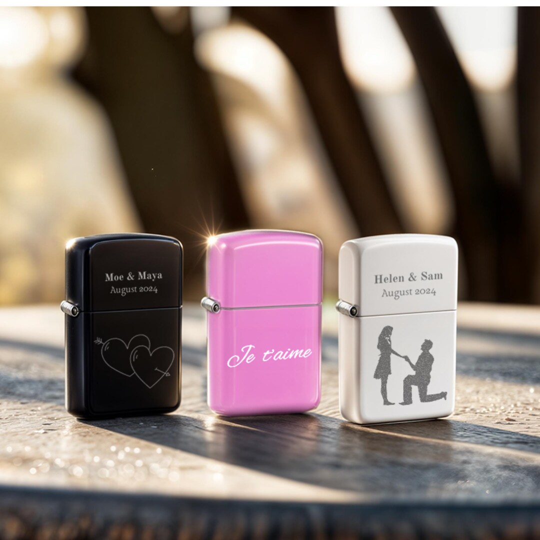Engraved Custom Lighter Personalized Valentines Day Gift Choose Your ...