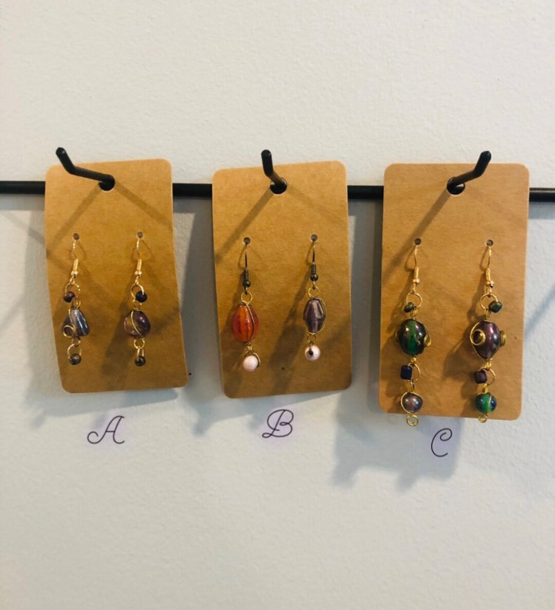 Geometric Wire Earrings - Etsy