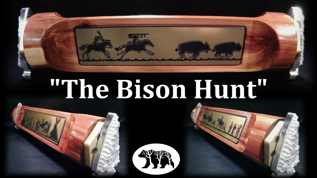 The Bison Hunt - A Cedar Log Creation - Etsy
