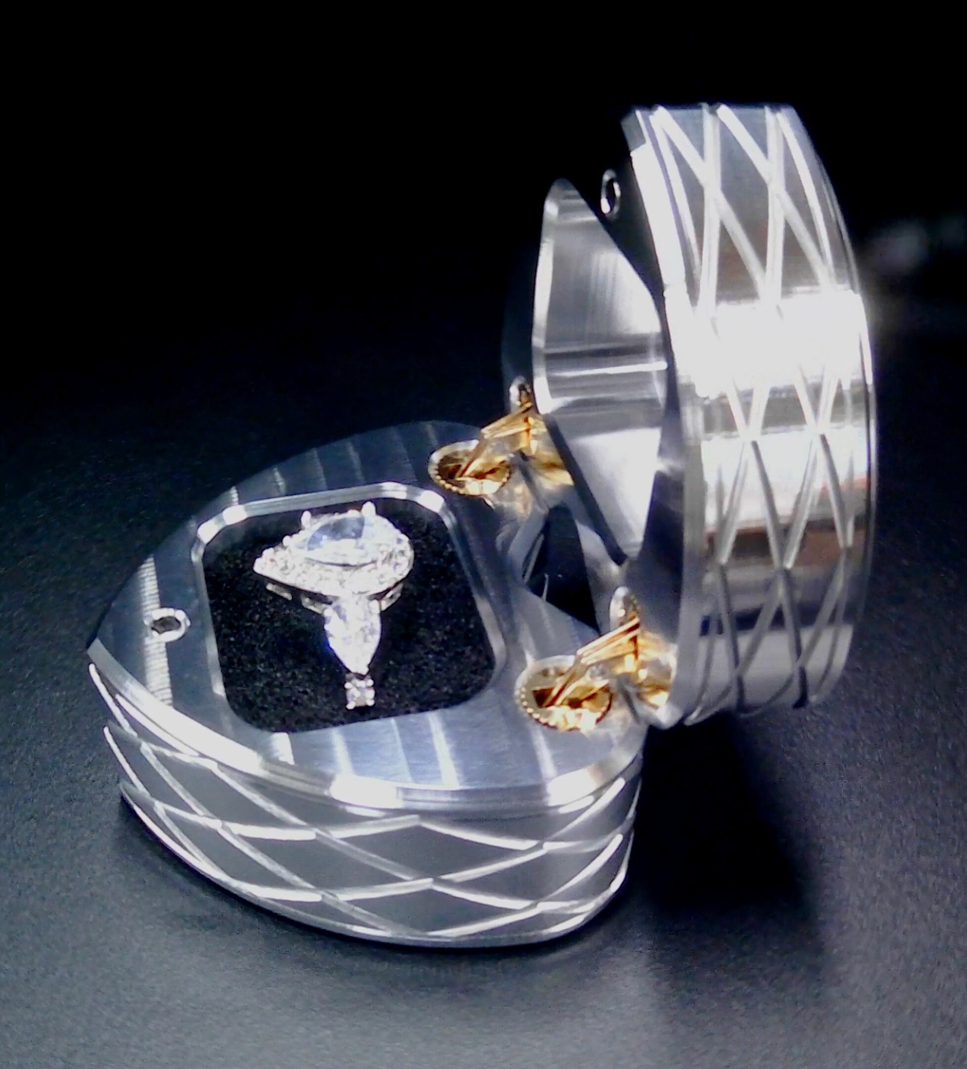 Heart Shaped Aluminum Engagement Ring Box - Etsy