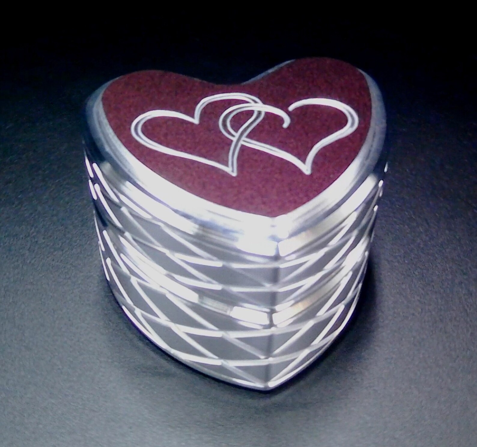 Heart Shaped Aluminum Engagement Ring Box - Etsy
