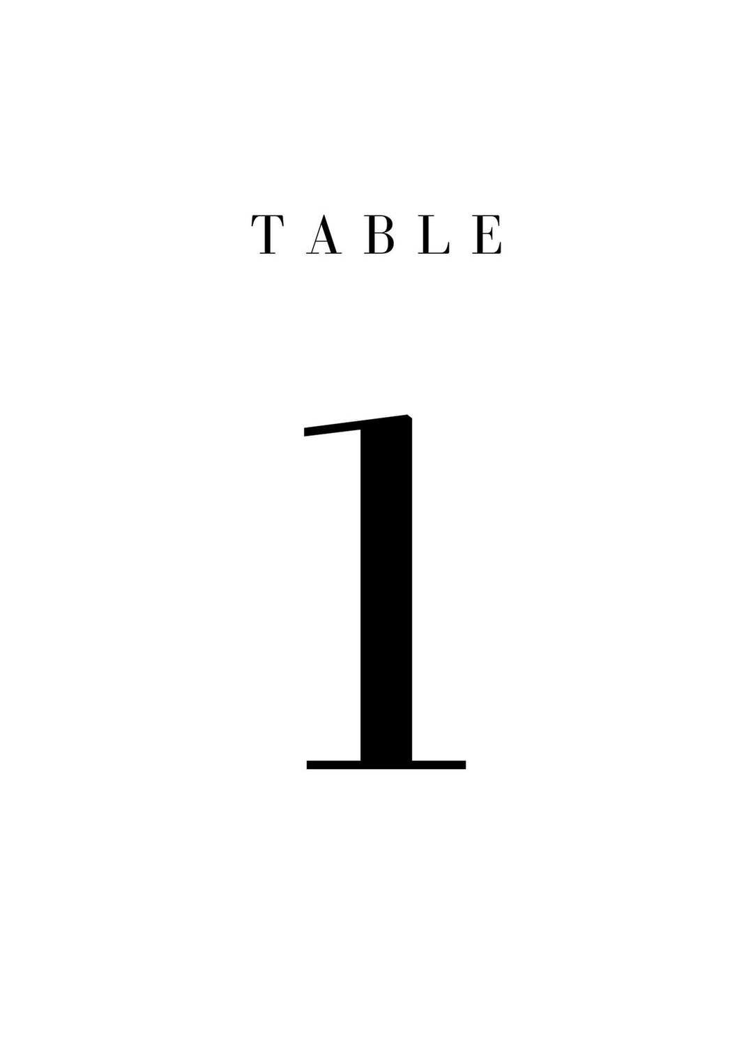 Plantilla minimalista de números de mesa - Etsy España