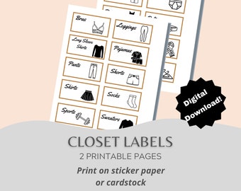 Laundry Room Organization Printable Labels, Printable Labels for Home ...