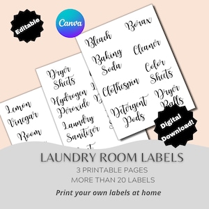 Home Organizing Printable Labels Bundle, Digital Printable Labels for ...