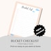 Bucket List, Printable Bucket List, Digital Planner Checklist - Etsy