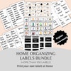 Home Organizing Printable Labels Bundle, Digital Printable Labels for ...