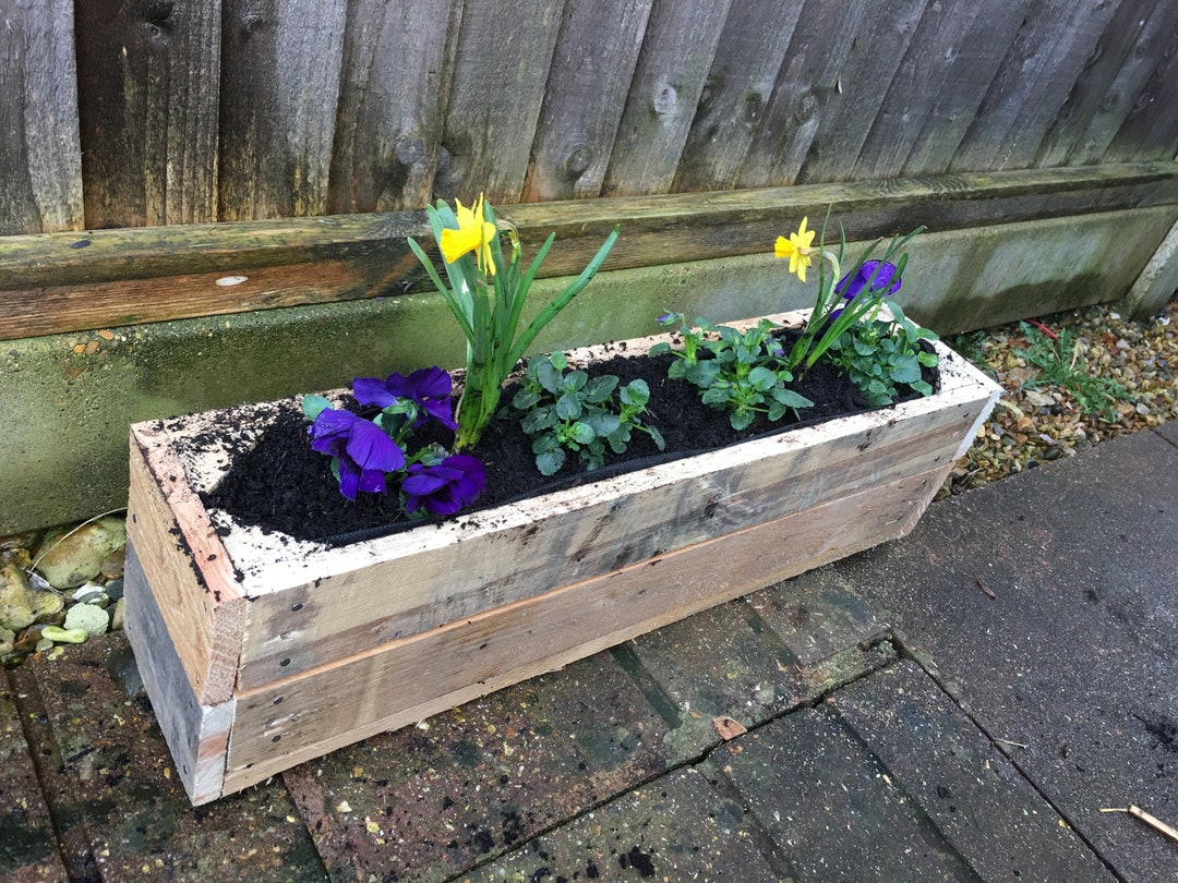Wooden Trough Planter - Etsy UK