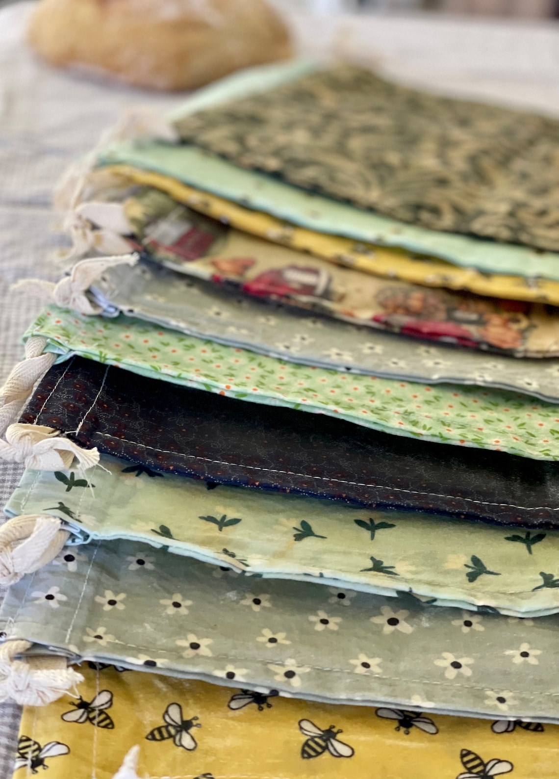 Bulk Beeswax Bread Storage Bags Bundle, Micro Sourdough Bakery, Bread ...