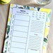 Menu Planner, Weekly Shopping List, Lemon Menu Notepad, Daily Planner ...