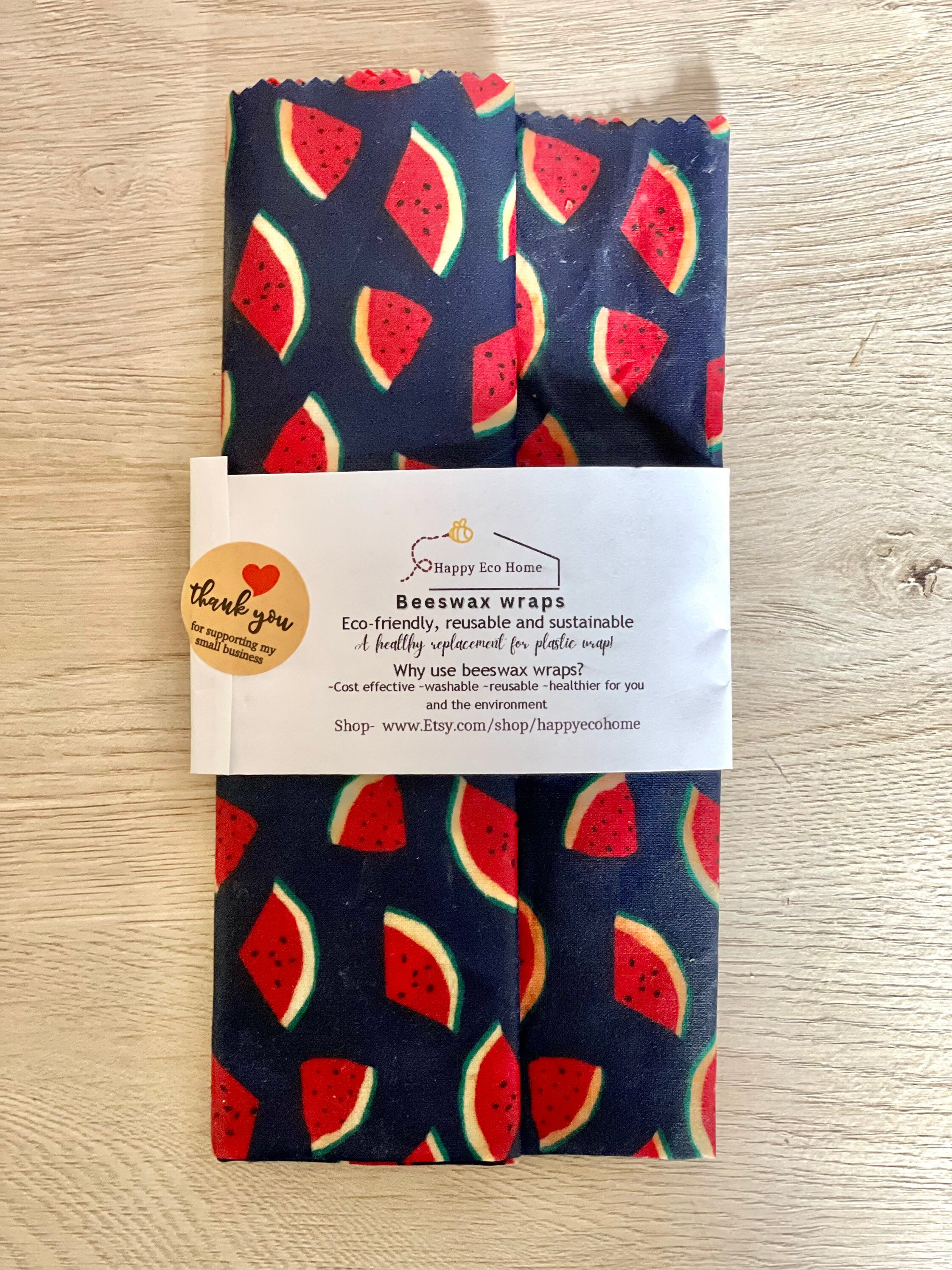 Beeswax Wrap, Reusable Eco Friendly Food Wrap, Sourdough Bread Wrap ...