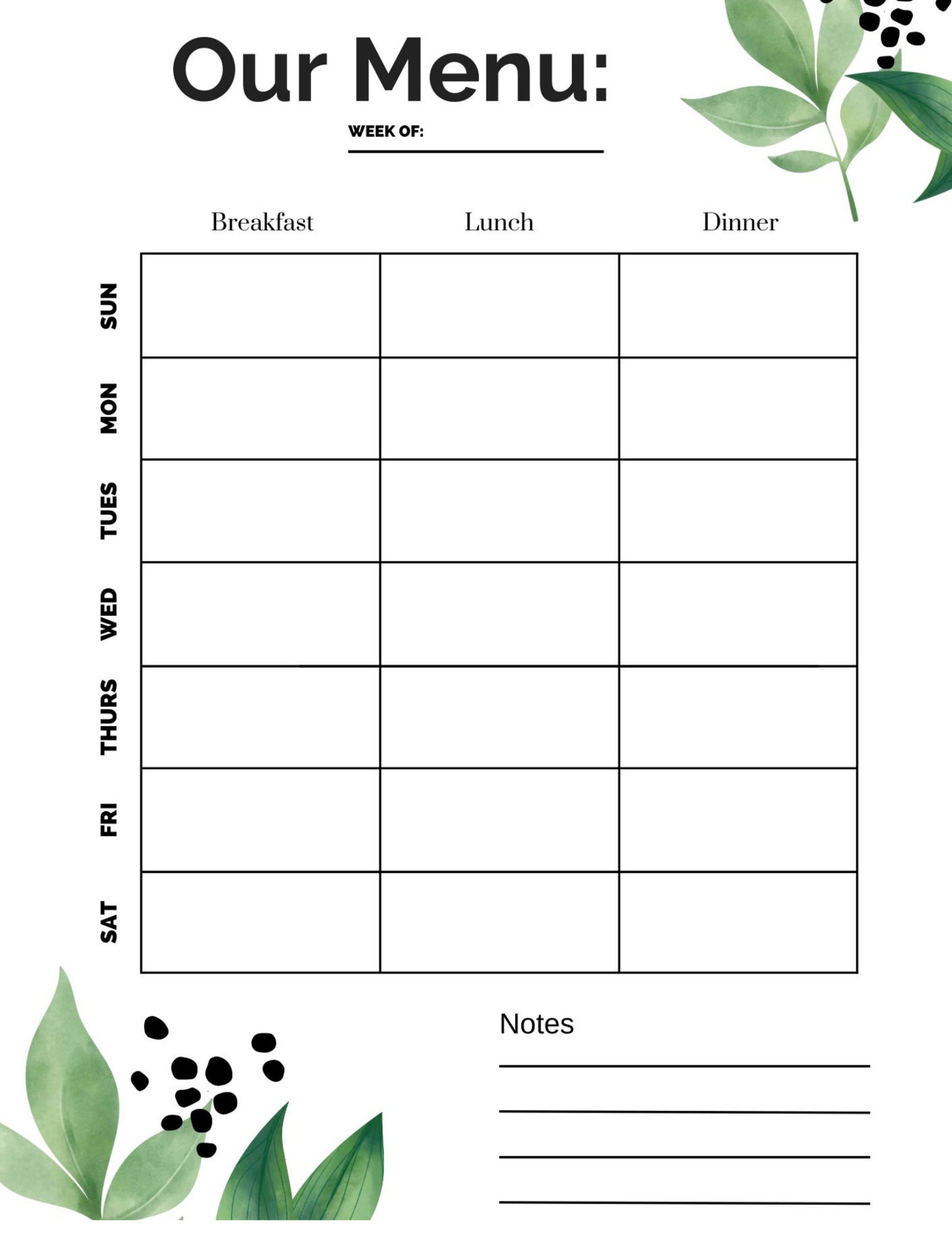 Weekly Menu Planner Printable, Busy Mom's Menu Planner, Meal Planner ...