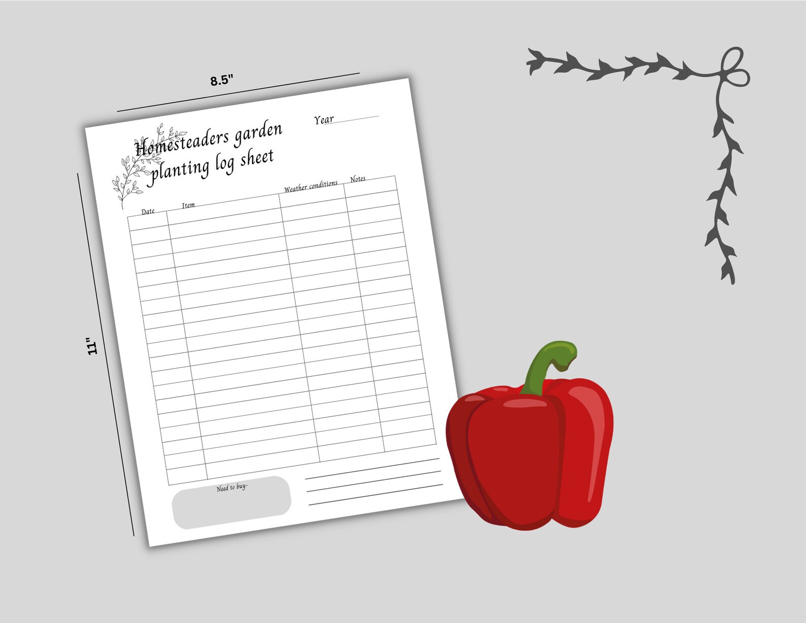 Homesteader's Garden Planting Log Sheet Garden Planner - Etsy