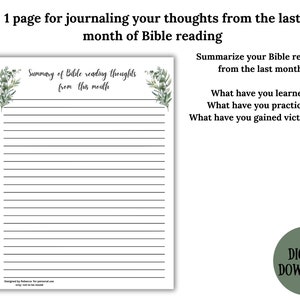 Bible Reading Log, Bible Journaling Notepad, Bible Study Notes, Bible ...