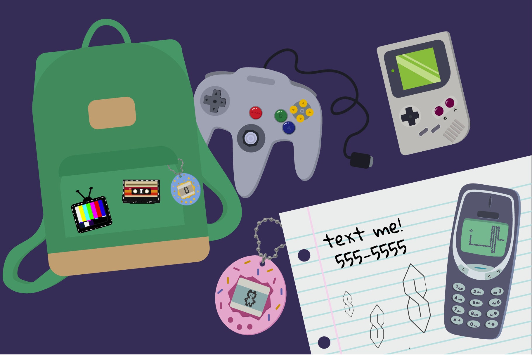 Retro Tech Illustration Pack - Etsy